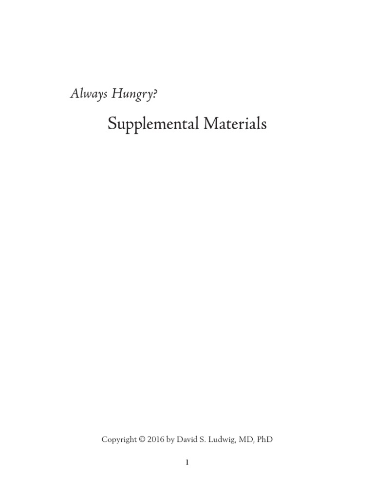 Always Hungry Simplified Meal Plan | PDF | Salad | Lunch