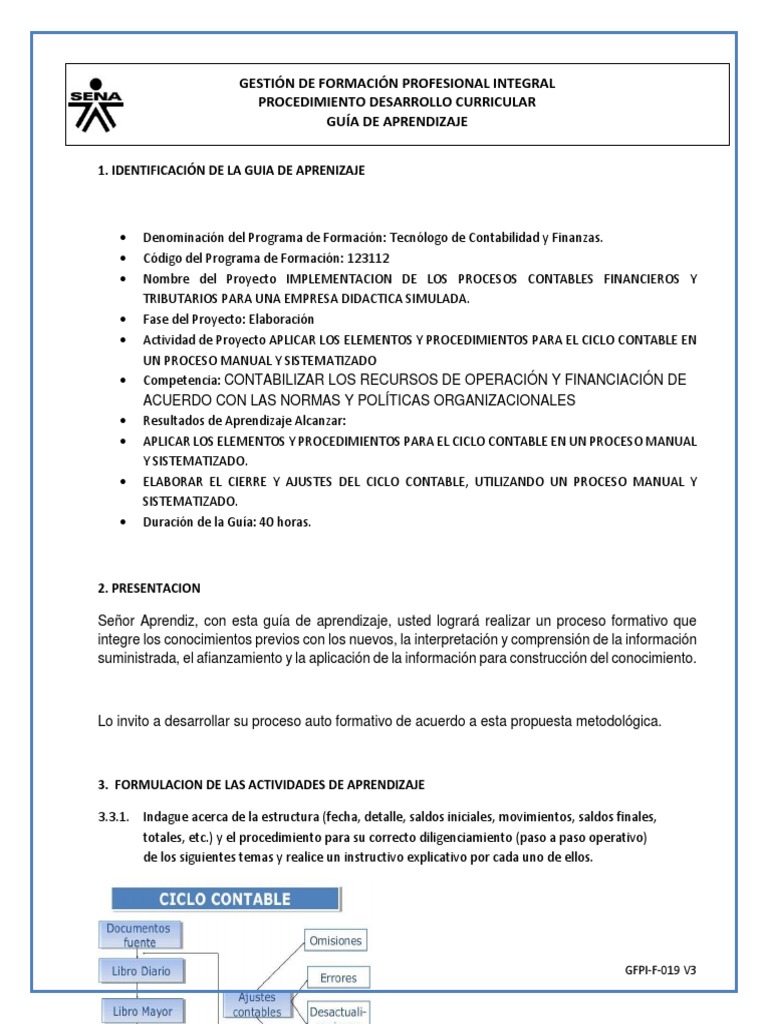 GFPI-F-019 Formato Guia de Aprendizaje Siigo | PDF | Contabilidad | Evaluación