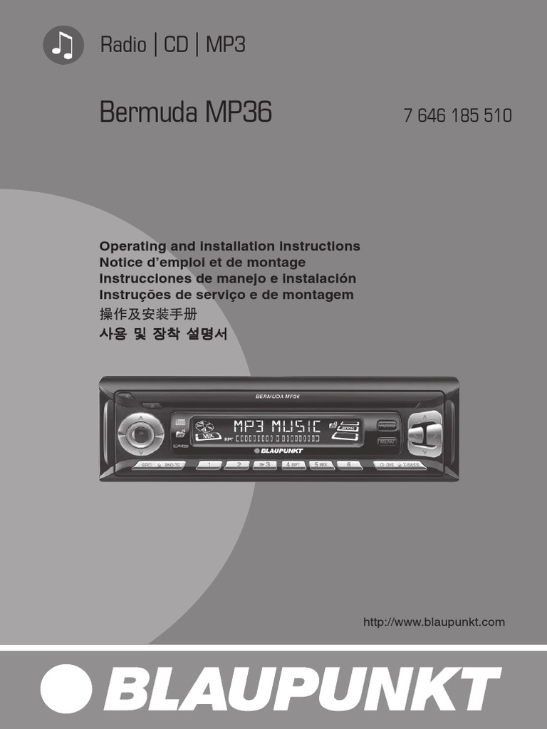 Radio Blaupunkt Bermuda mp36 PDF | PDF | Compact Disc | Mp3