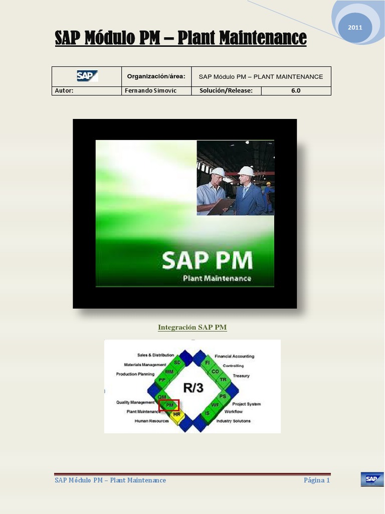 SAP Módulo PM - Plant Maintenance | PDF | Planificación | Ingeniería de ...