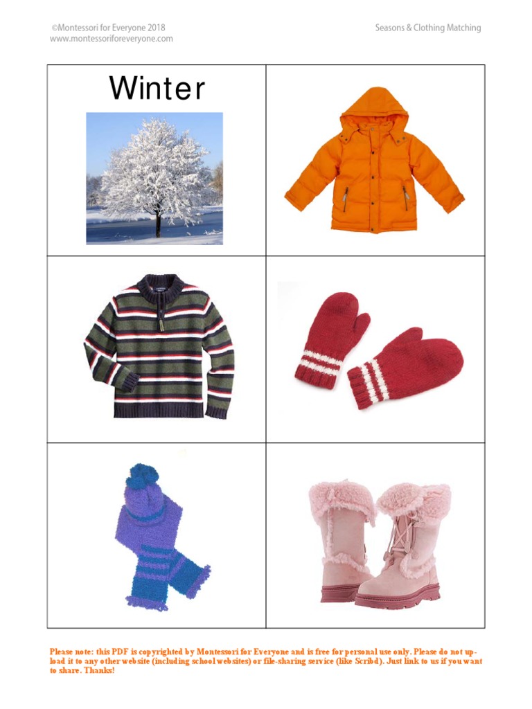Seasons and Clothing Matching | PDF