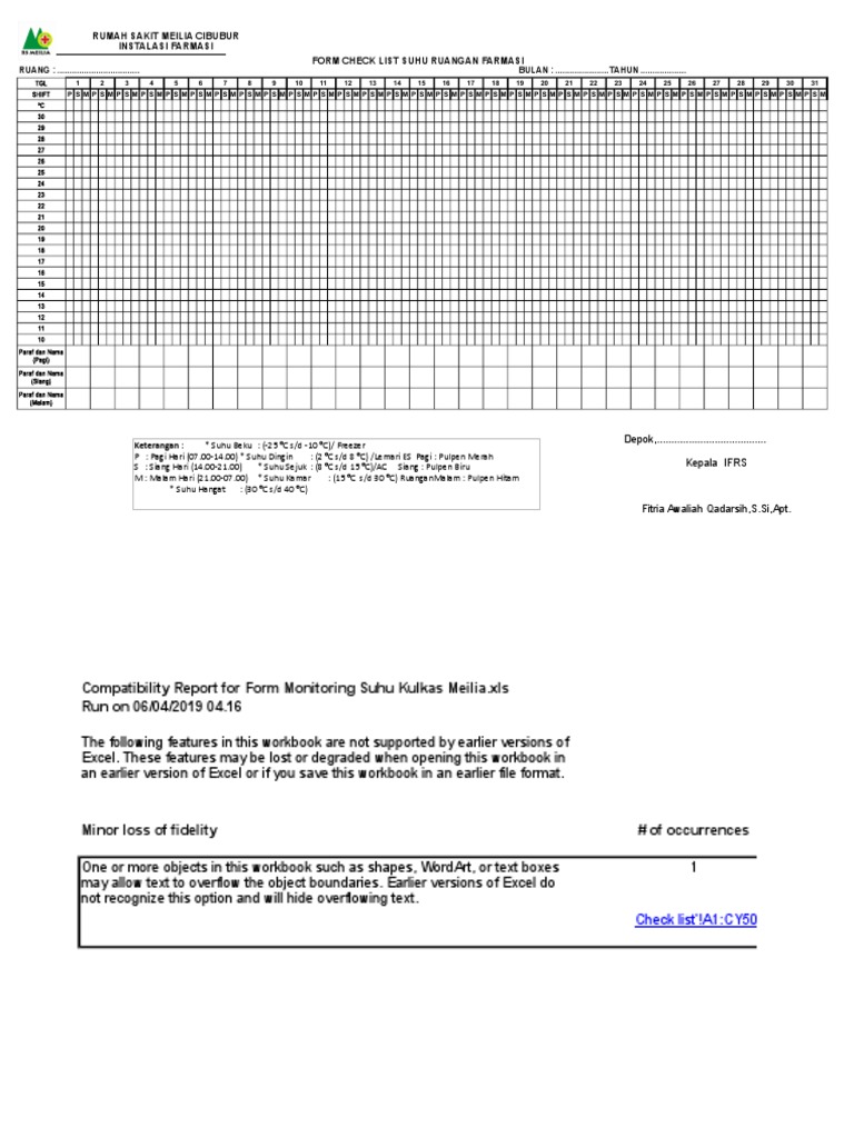 Form Monitoring Suhu Ruangan | PDF | Office Software | Unix Software