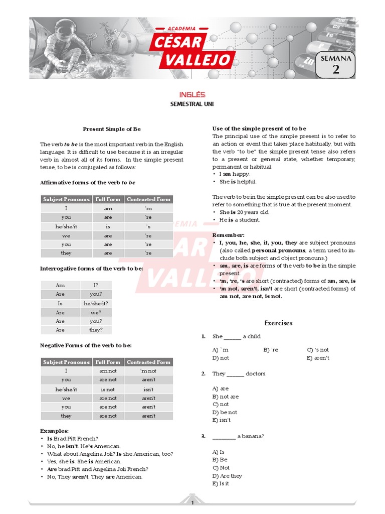 Semana2 1 | PDF | Verb | Syntactic Relationships