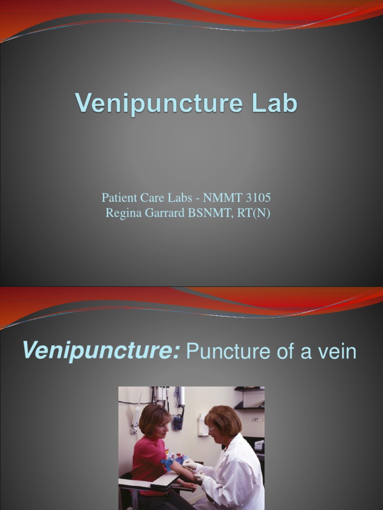 Venipuncture Lab Powerpoint | PDF | Vein | Artery