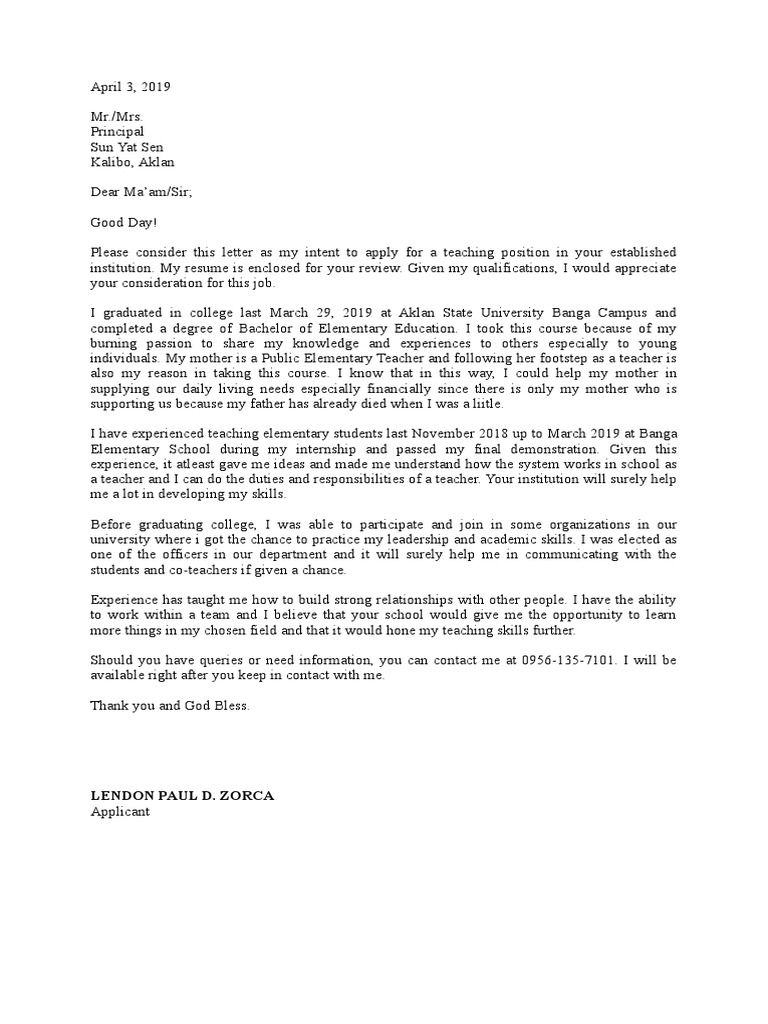 App Letter | PDF