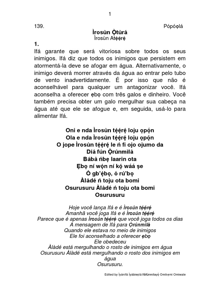 12 Irosun Otura PDF | Download grátis PDF | Santeria | Religião étnica