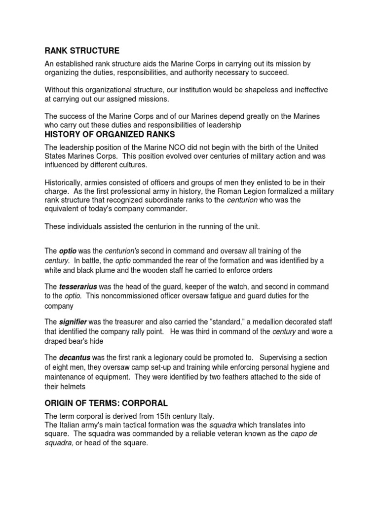 Cpl's Course Leadership I | PDF | Corporal | United States Marine Corps