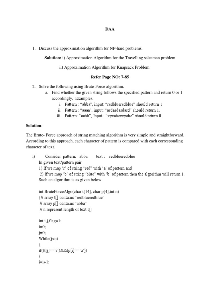 DAA - Questions With Answer | PDF | Time Complexity | Discrete Mathematics