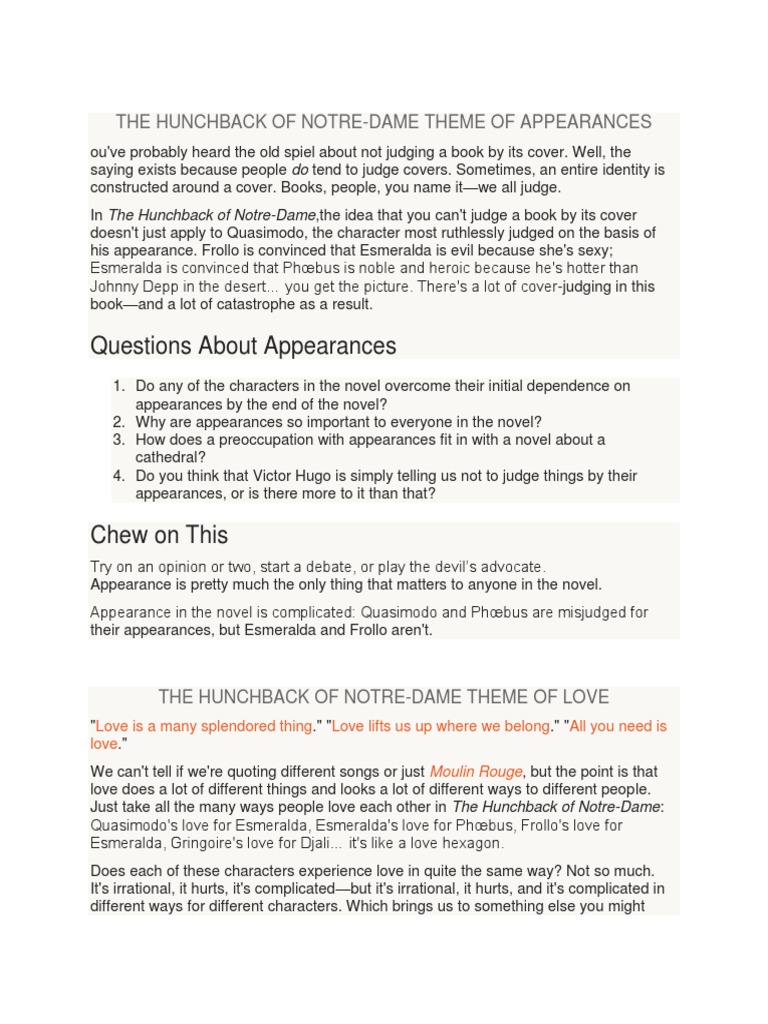 The Hunchback of Notre | PDF | Claude Frollo | Esméralda (The Hunchback ...