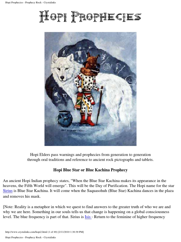 Hopi Blue Star Kachina Prophecy | PDF | Nature