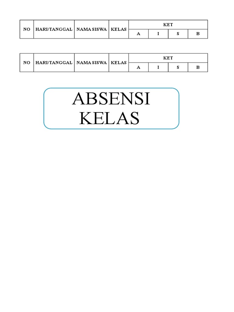 Sampul Absensi | PDF