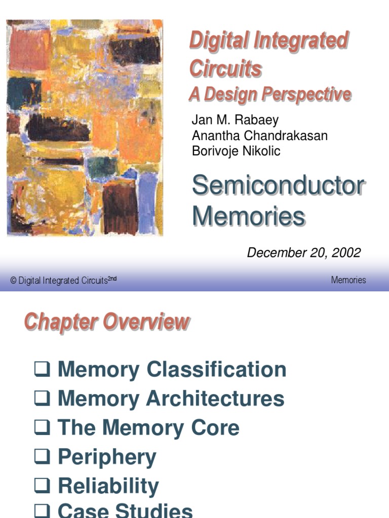 Digital Integrated Circuits: A Design Perspective | PDF | Random Access Memory | Flash Memory