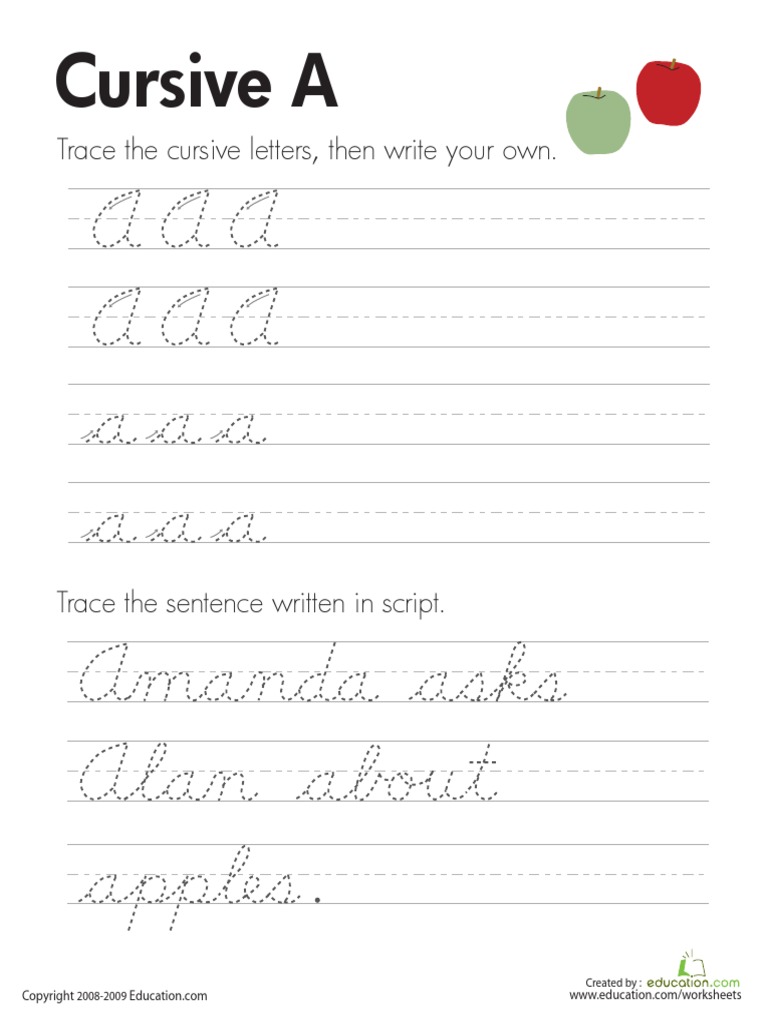 Cursive A Z PDF | PDF | Letter Case | Encodings