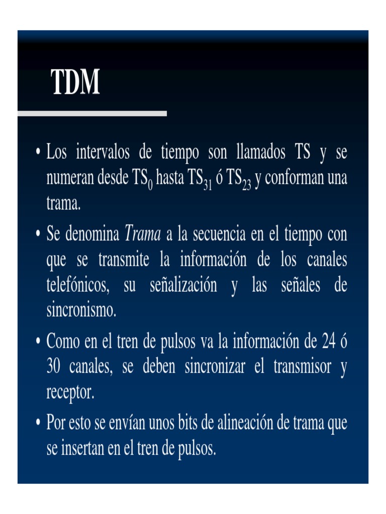 Multiplexación y Sincronización TDM/PDH/SDH | PDF | Protocolos de ...