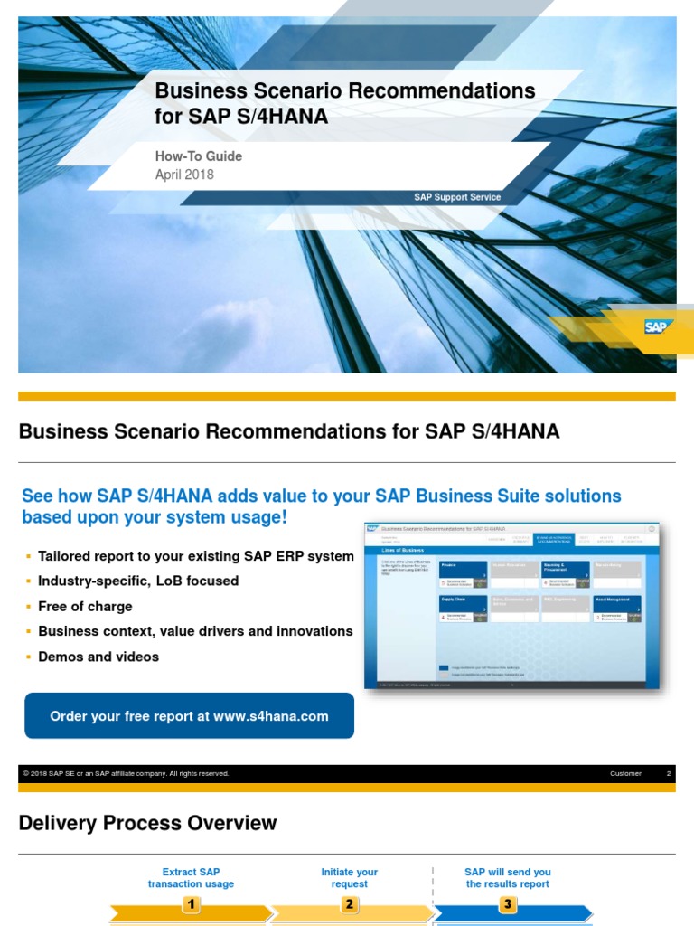 Business Scenario Recommendations For SAP S/4HANA: How-To Guide | PDF ...
