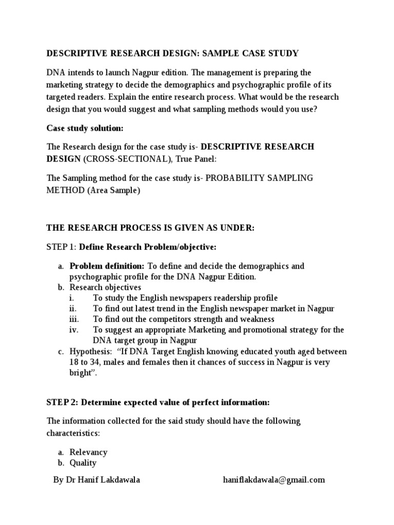 AMR Case Study Solution March 2019 | PDF | Sampling (Statistics ...