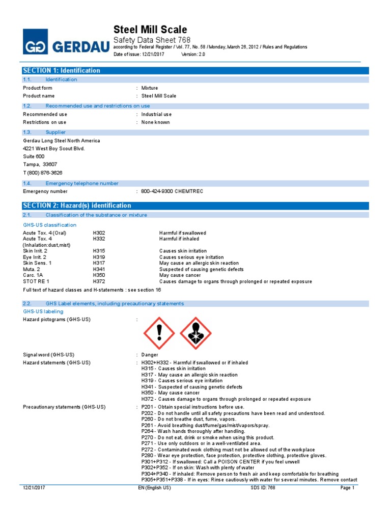 Steel Mill Scale PDF | PDF | Firefighting | Arsenic