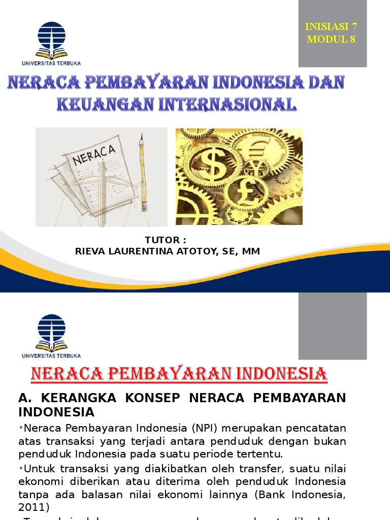 Inisiasi 7 Neraca Pembayaran Indonesia Dan Keuangan Internasional | PDF | Bisnis | Pengelolaan ...