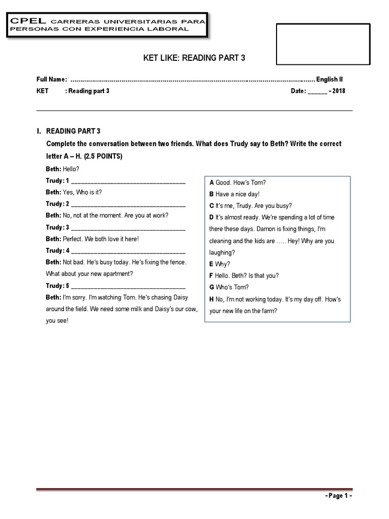 Reading Part 3 | PDF | Language Arts & Discipline