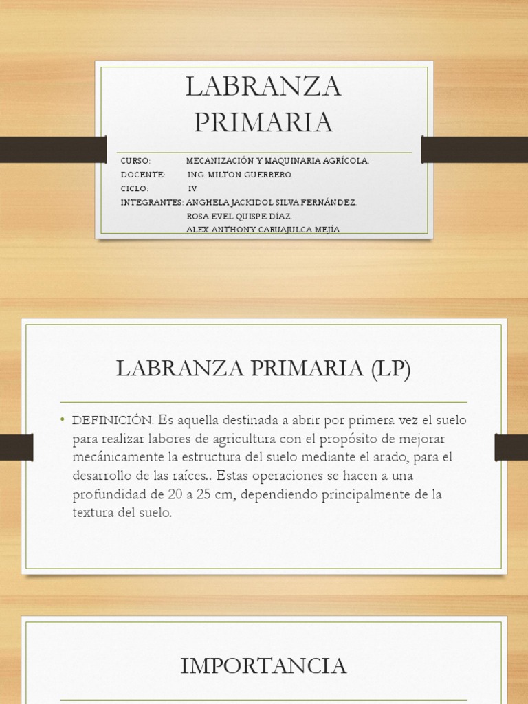 Labranza Primaria | PDF | Arado | Suelo