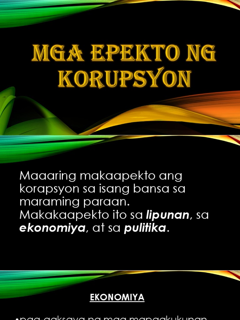 Epekto NG Korapsyon | PDF