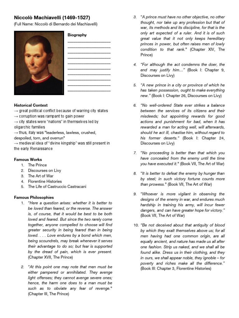 Handout - Academic Paper in Soc Sci 2 | PDF | Niccolò Machiavelli