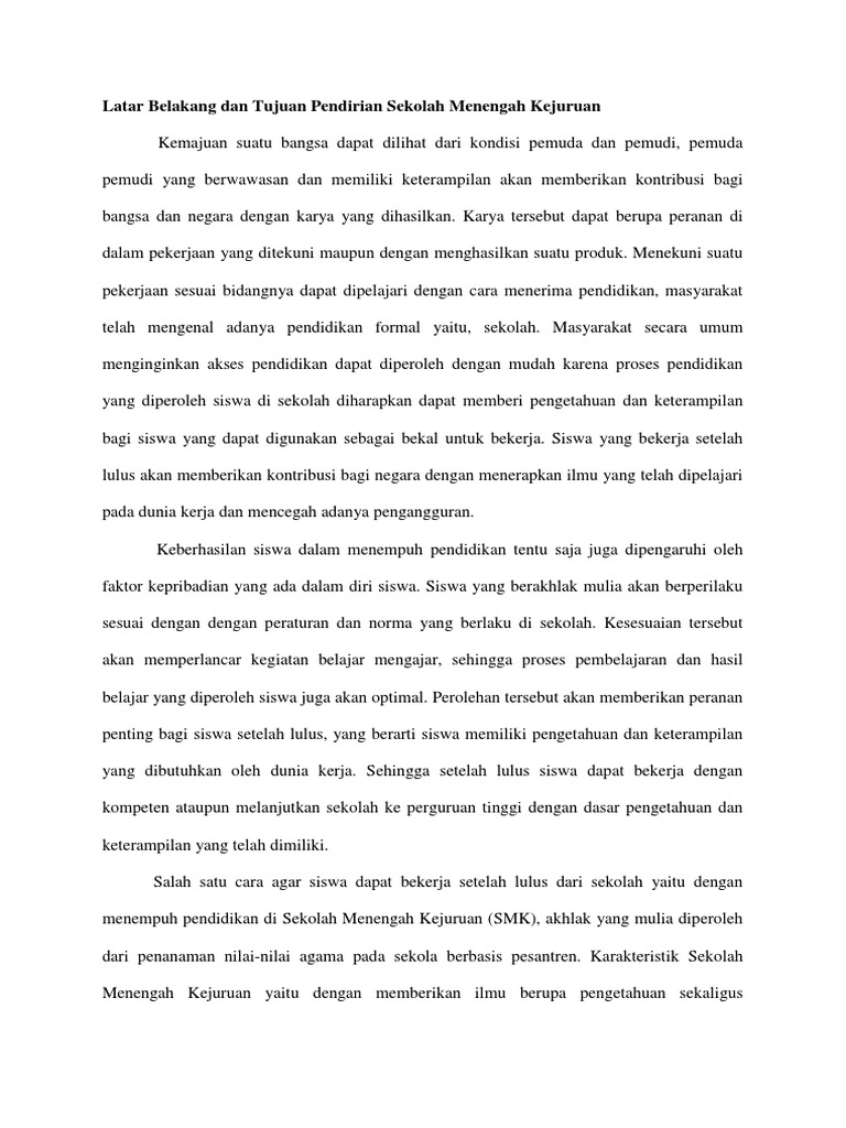 Proposal SMK Nurul Fikri | PDF