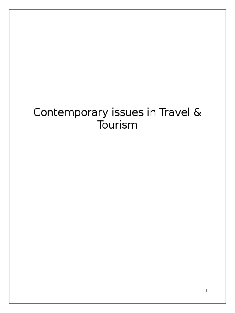 Contemporary Issues in Travel & Tourism | PDF | Tourism | Taxes
