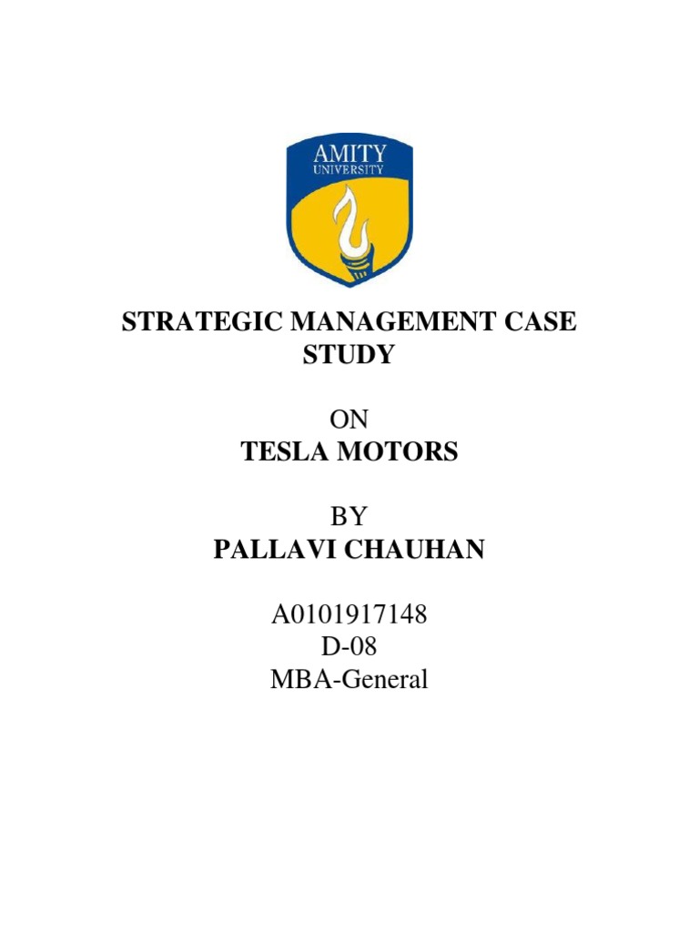 Strategic Analysis of Tesla Motors: Assessing the Company's Internal ...