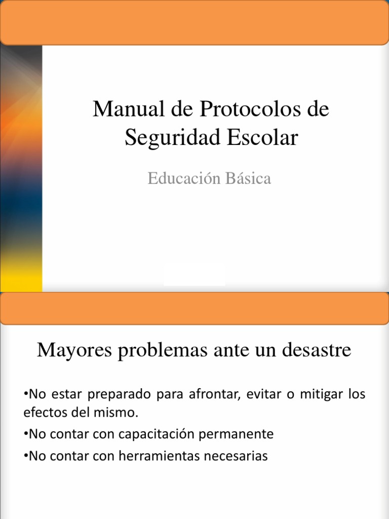 15 Manual De Seguridad Escolar Pdf Violencia Desastres Y Accidentes