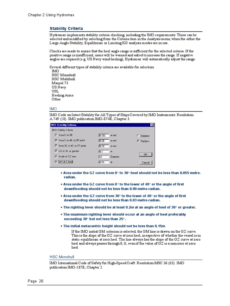 Stability Criteria | PDF | Watercraft | Ships
