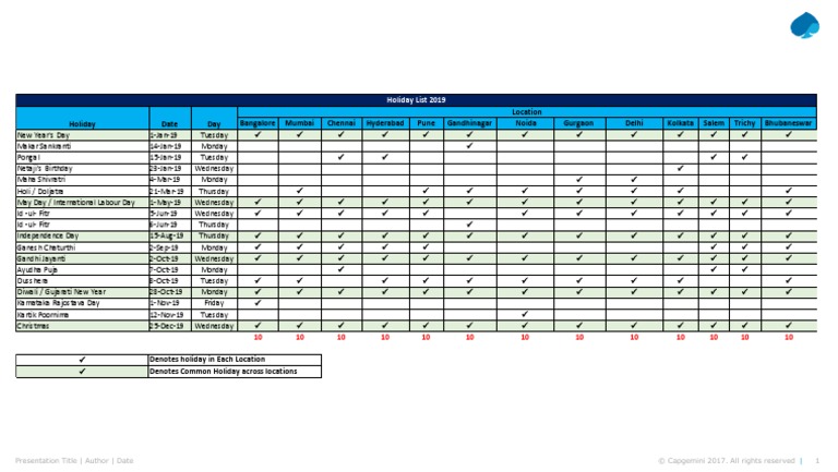 Holiday List 2019 PDF | PDF | Religious Holidays | Entertainment Events