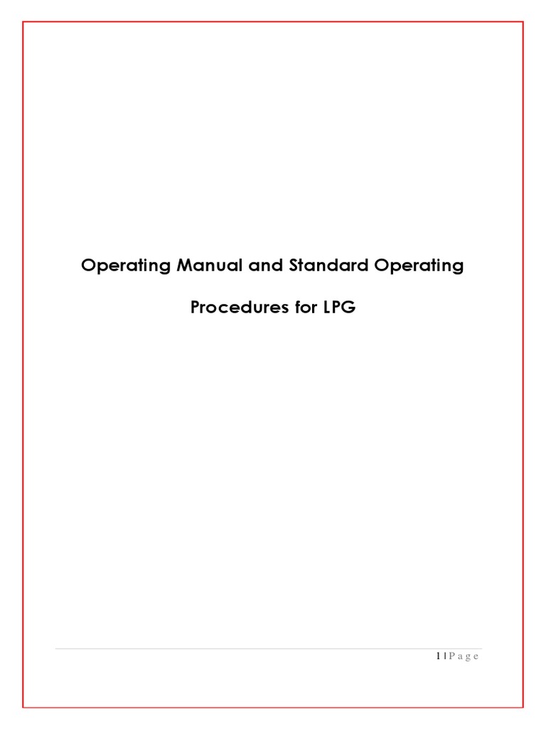 005 LPG Om & Sop PDF | PDF | Liquefied Petroleum Gas | Propane