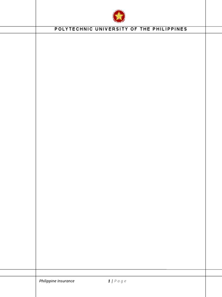 Polytechnic University of The Philippines: Philippine Insurance 1 | PDF