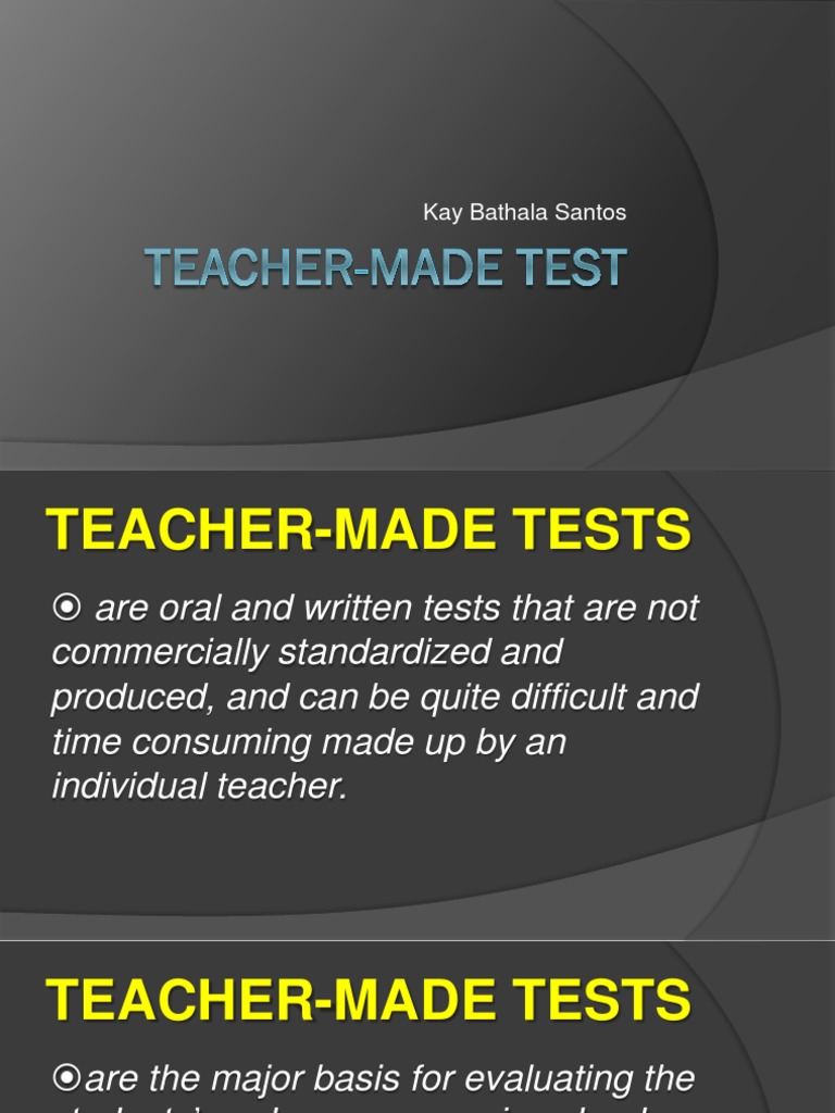 Teacher Made Test | PDF | Question | Multiple Choice