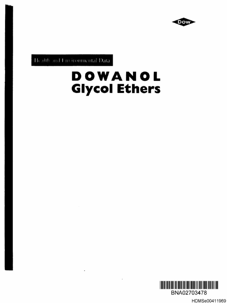 DOWANOL Glycol Ethers Overview | PDF | Volatile Organic Compound | Solvent
