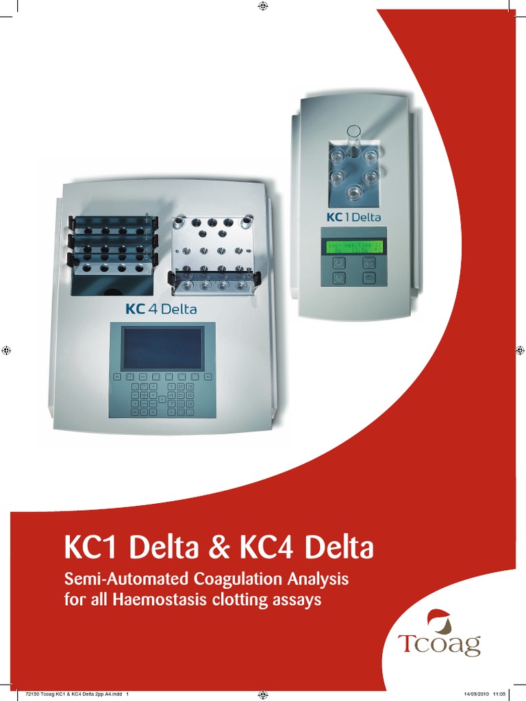 KC1 & KC4 Delta Coagulation Analyzers | PDF | Coagulation | Body Fluids