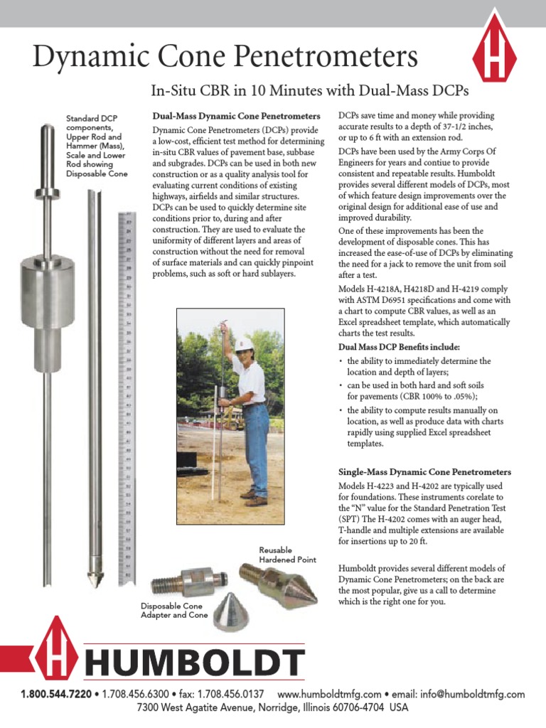 Dynamic Cone Penetrometers: In-Situ CBR in 10 Minutes With Dual-Mass ...