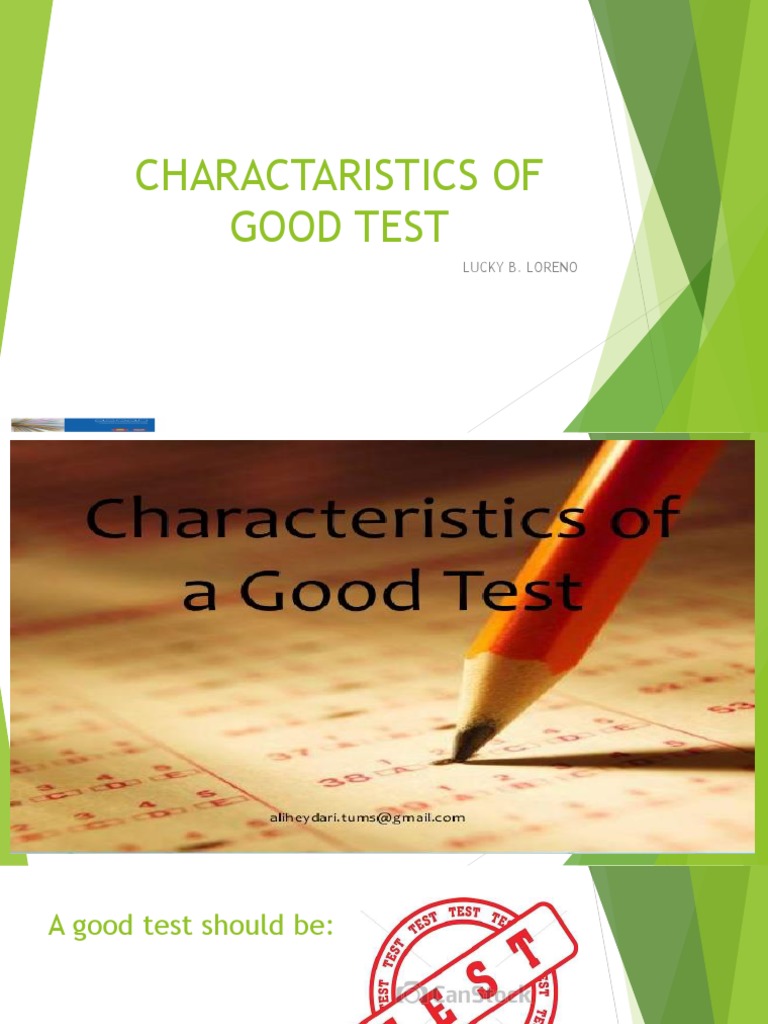 Essential Characteristics of Good Tests | PDF