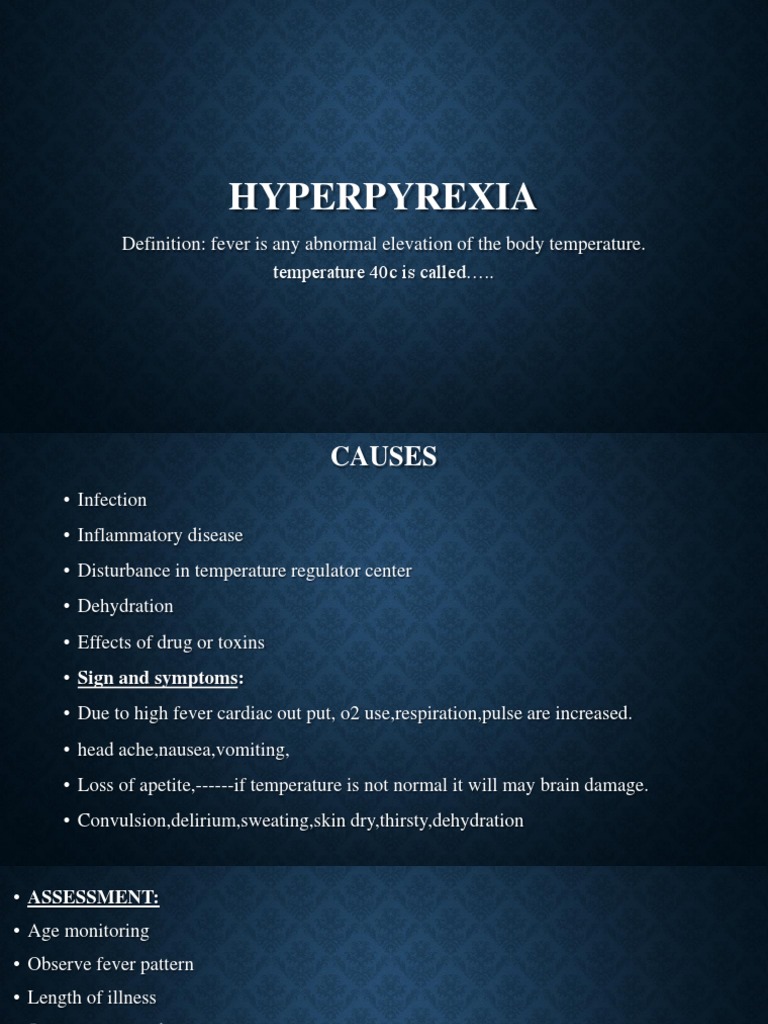 Hyperpyrexia and Abdominal Distention Guide | PDF