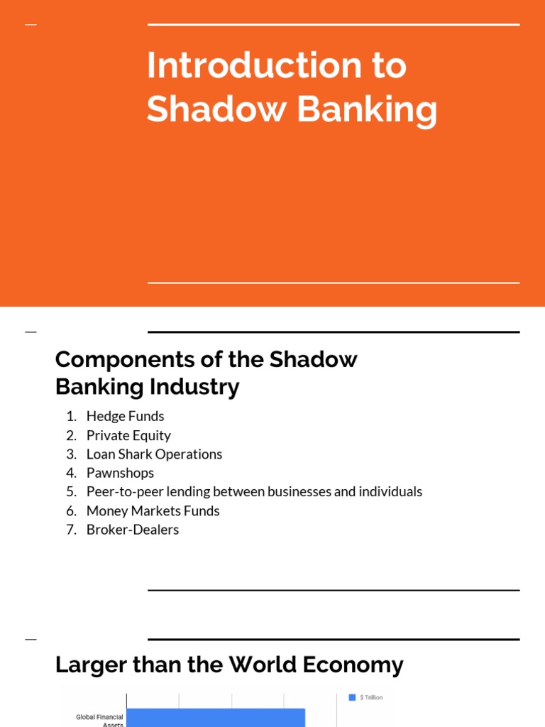 Introduction To Shadow Banking | PDF | Shadow Banking System ...