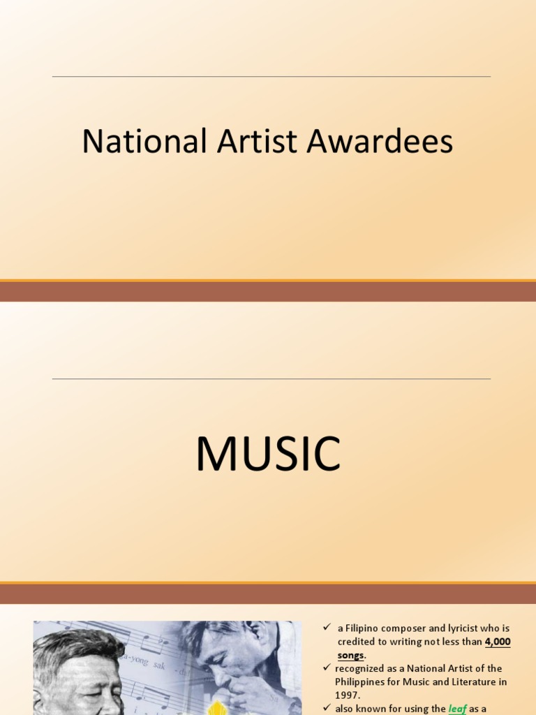 Phil National Artist | PDF | Philippines | Entertainment (General)