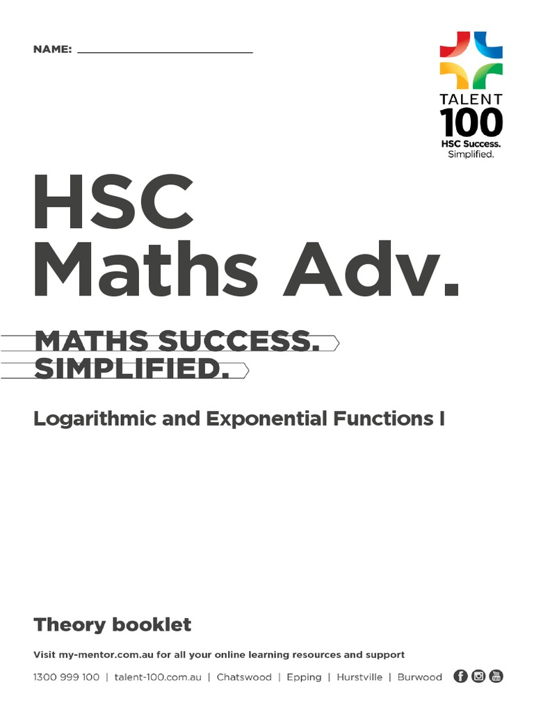 Exponential and Log Functions | PDF | Logarithm | Exponential Function