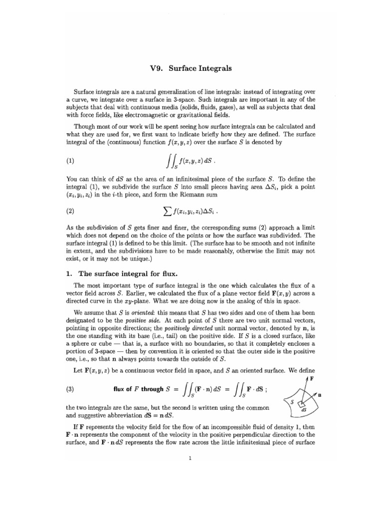 Surface Integrals Calculate Flux Across Surfaces | PDF | Sphere | Integral