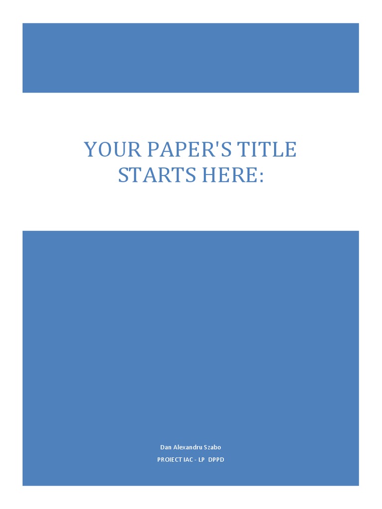 Template Proiect - IAC 1 | PDF | P Value