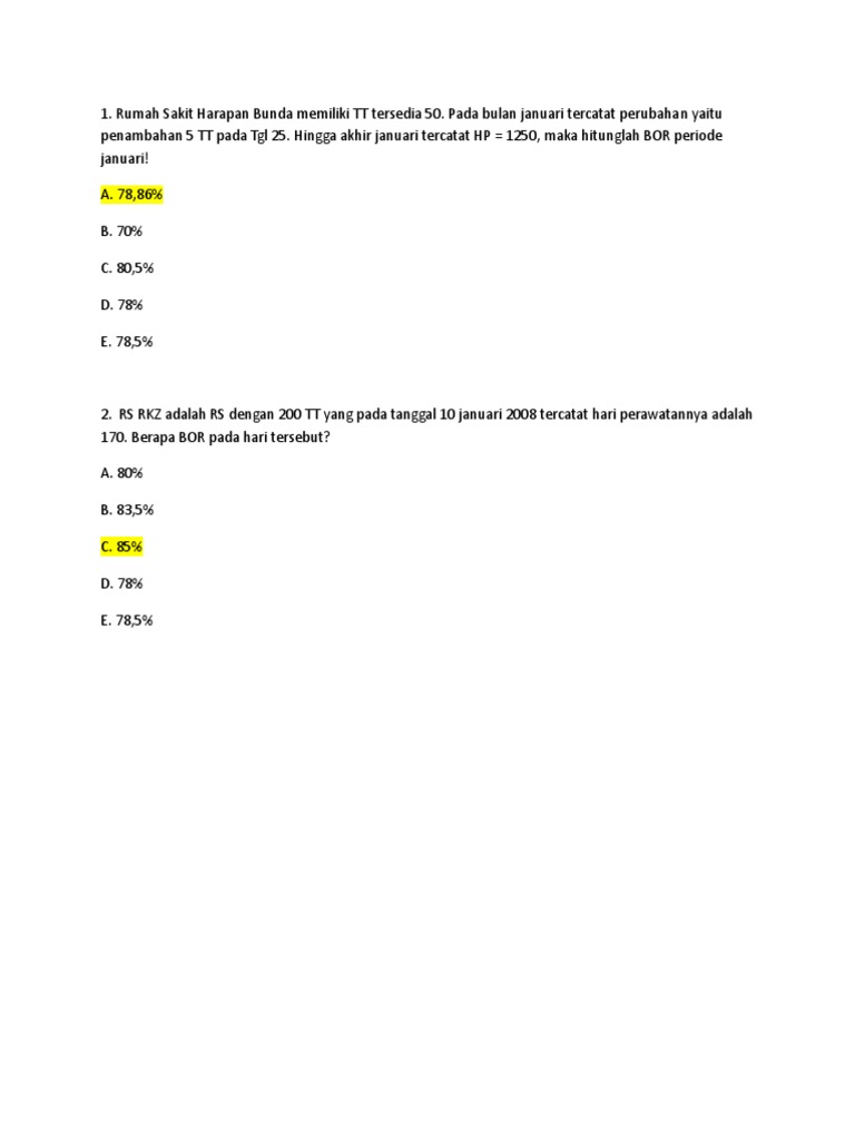 Soal Bu Selvi Fix | PDF