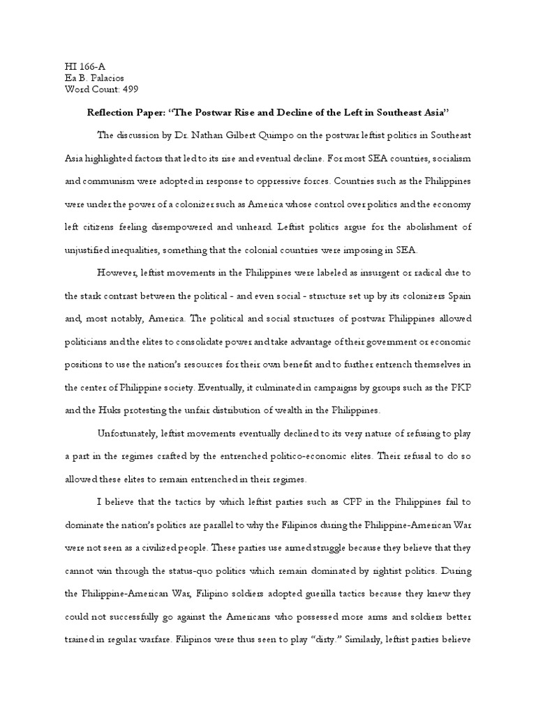 Postwar Leftist Politics in Southeast Asia | PDF | Left Wing Politics ...