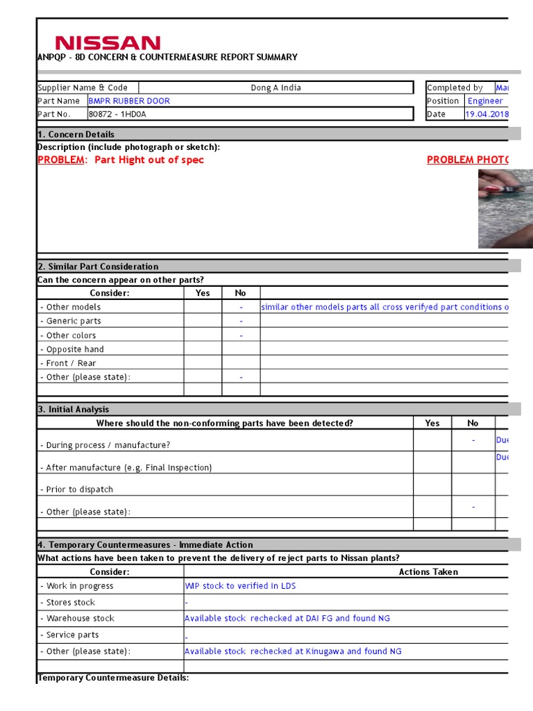 Problem: Part Hight Out of Spec Problem Photo | PDF | Business