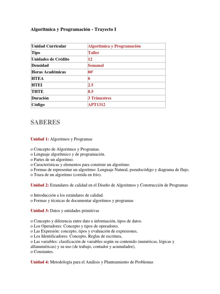 Algoritmica y Programación | PDF | Algoritmos | Puntero (Programación de computadora)