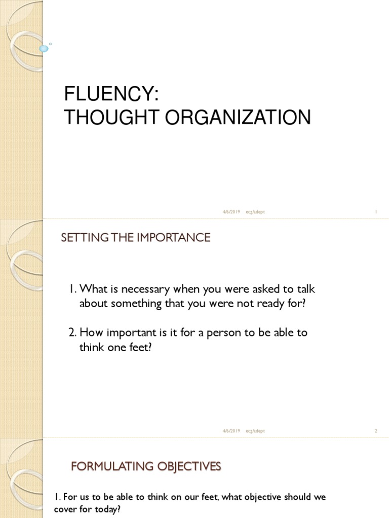 Thought Organization | PDF | Question